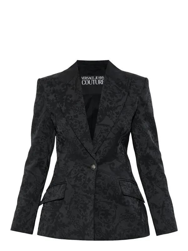 Versace Barocco Pattern Blazer - Black