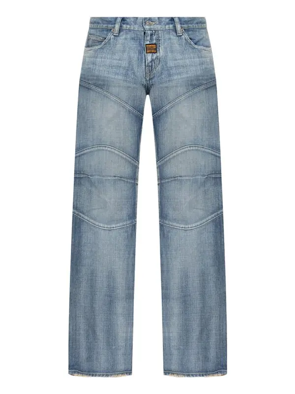 Balenciaga Vintage Effect Jeans - Blue