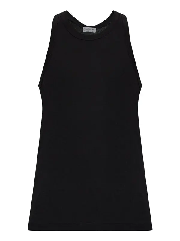 Yohji Yamamoto Crew Neck Tank Top - Black
