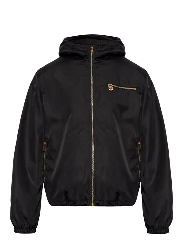 Versace Logo Nylon Jacket - Black