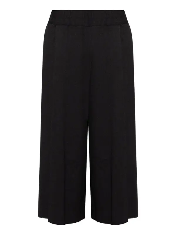 Issey Miyake Pleated Culottes - Black
