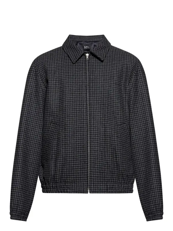 A.p.c. Plaid Wool-blend Jacket - Black
