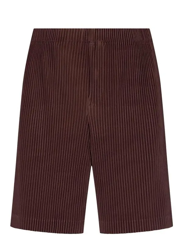 Issey Miyake Pleated Shorts - Brown