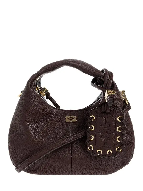 GANNI Hobo Mini Handbag - Brown