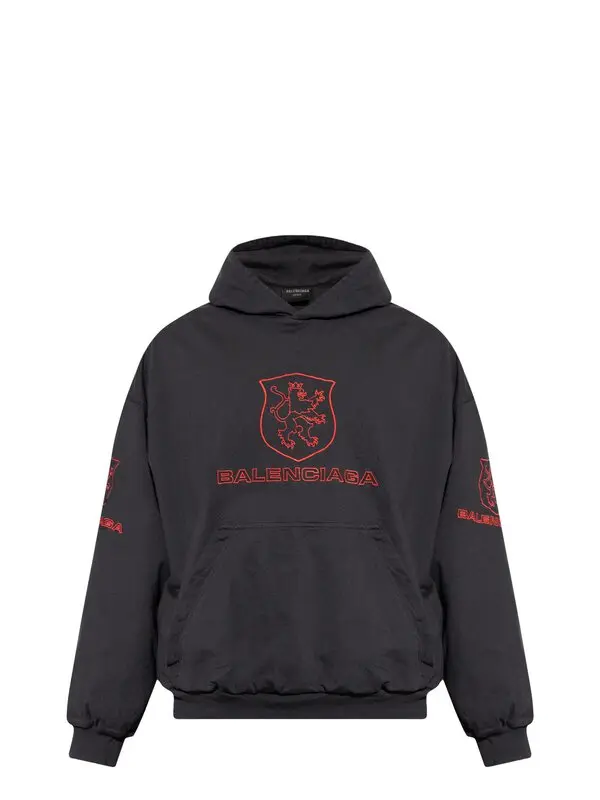 Balenciaga Wrinkle Effect Hoodie - Black