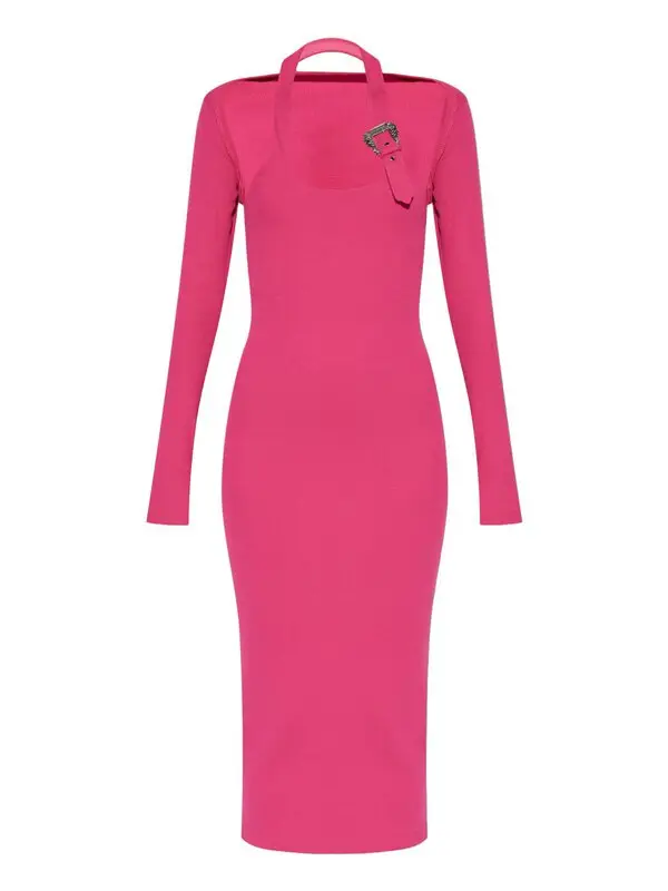 Versace Ribbed Bodycon Dress - Pink