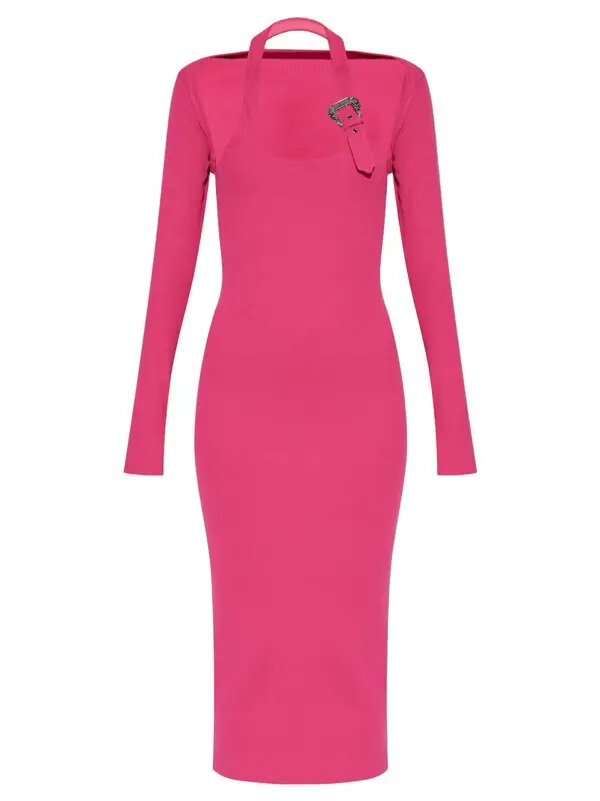 Versace Ribbed Bodycon Dress - Pink