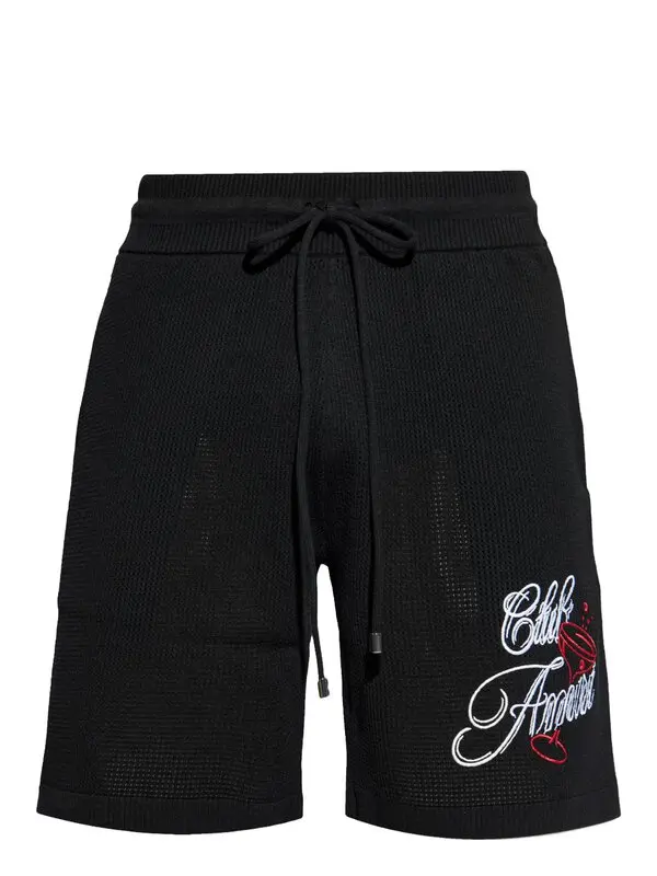 Amiri Embroidered Logo Shorts - Black