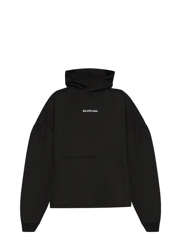 Balenciaga Logo Hoodie - Black