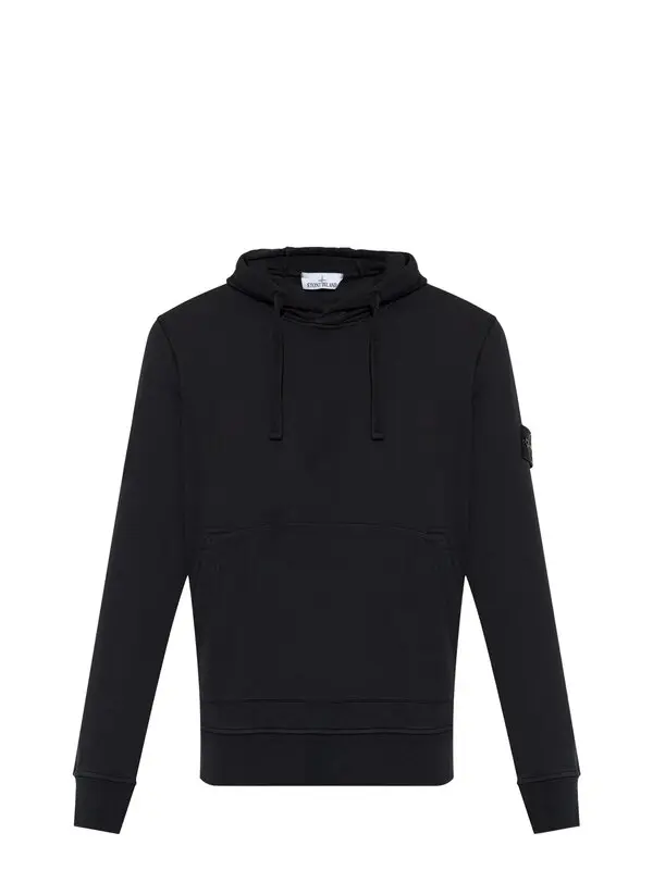Stone Island Hooded Sweatshirt - Black