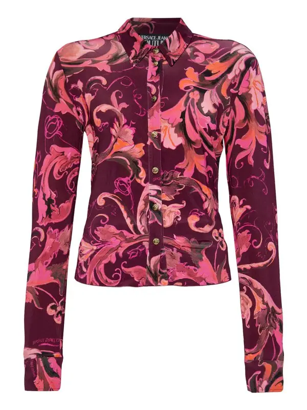 Versace Barocco Print Shirt - Pink