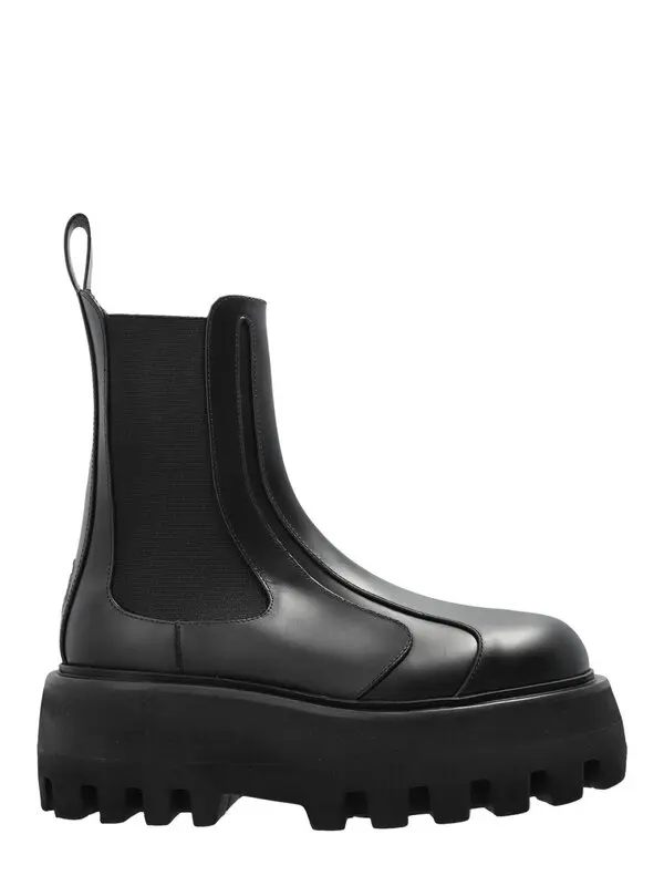 Alexander McQueen Leather Ankle Boots - Black