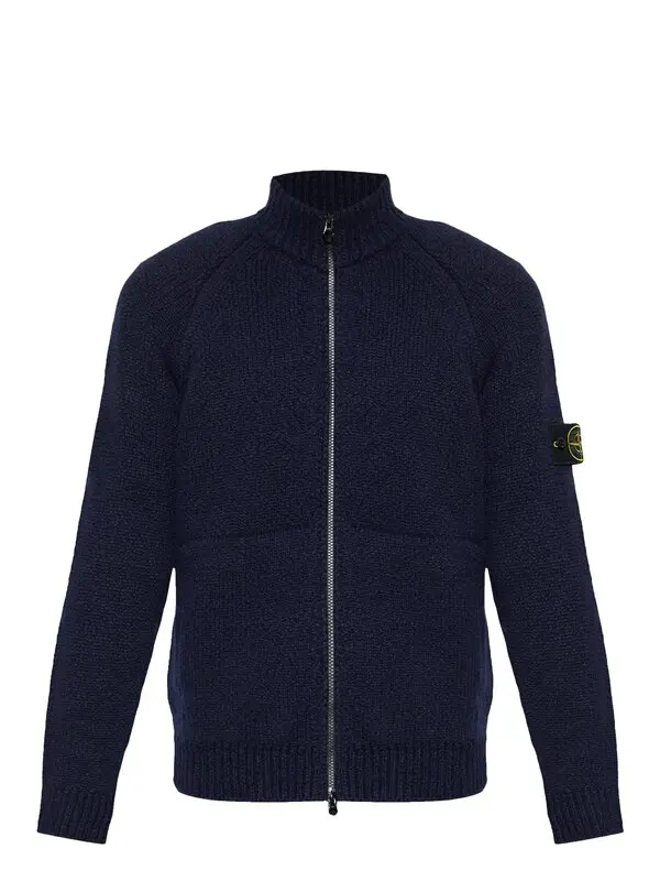 Stone Island Wool Cardigan - Navy Blue