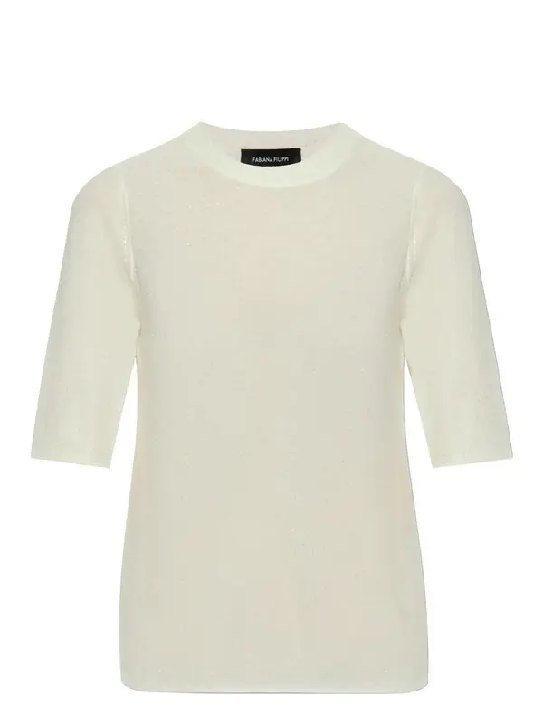 Fabiana Filippi Sweater With Trim Detailing - Cream
