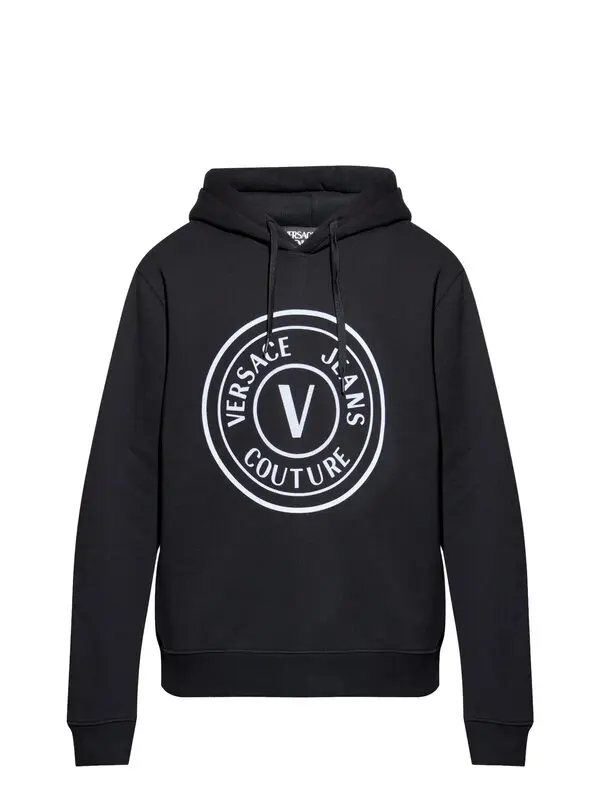 Versace Logo Hoodie - Black