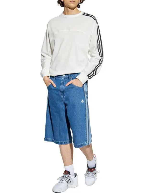 Adidas Originals By Alexander Wang Denim Shorts - Blue