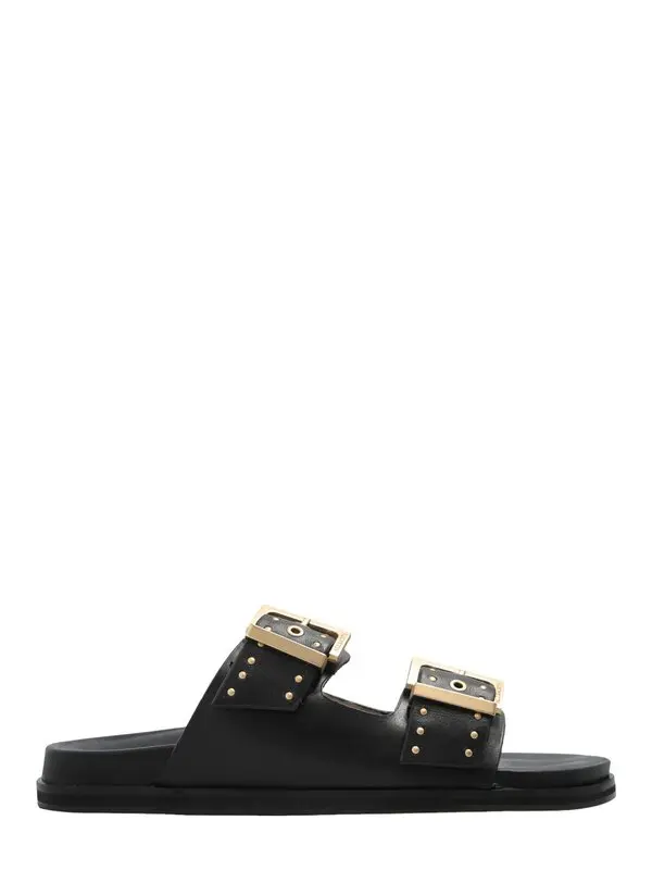 ALLSAINTS Magda Leather Slides - Black