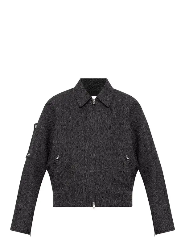COURREGES Wool Bomber Jacket - Black