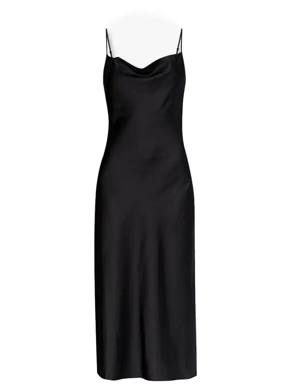 ALLSAINTS Hadley Satin Strap Dress - Black