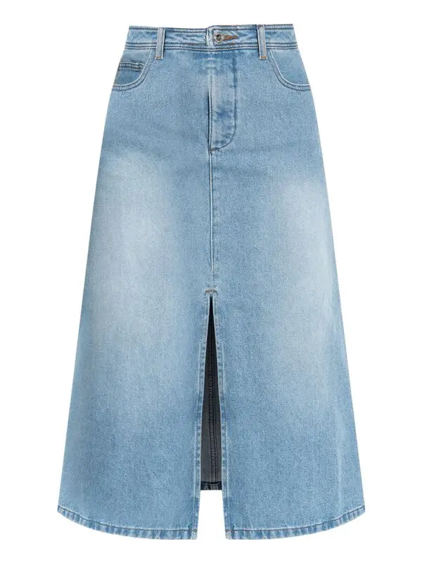 A.p.c. Denim Midi Skirt - Blue