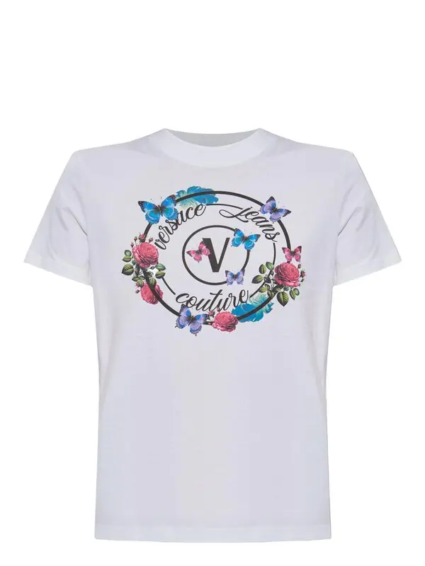 Versace T-shirt With Colorful Print - White