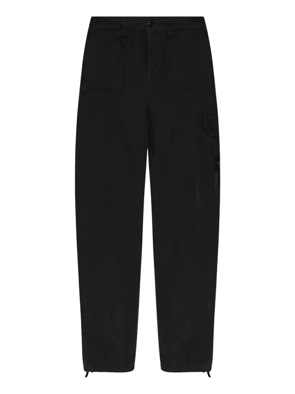 Stone Island Trousers With Logo - Black
