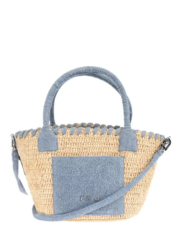 IRO PARIS Narcy Raffia Handbag - Beige