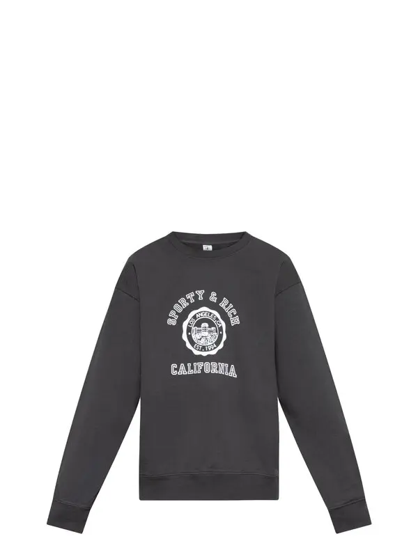 SPORTY & RICH California Emblem Sweatshirt - Black
