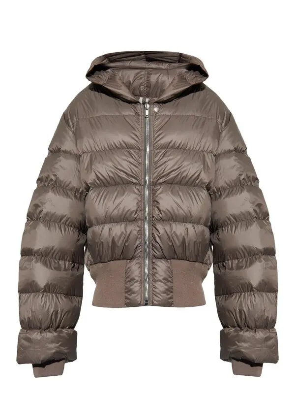Rick Owens Hooded Down Jacket - Brown
