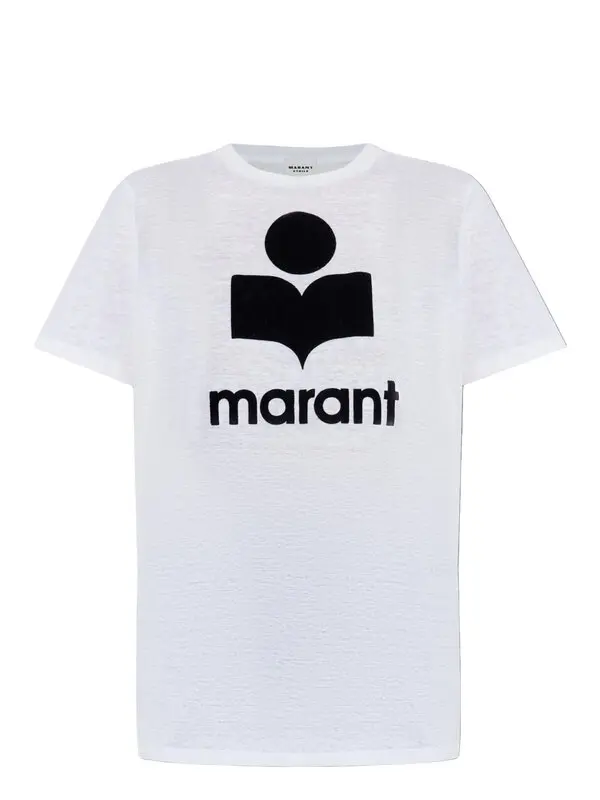 MARANT ETOILE Zewel Linen T-shirt - White