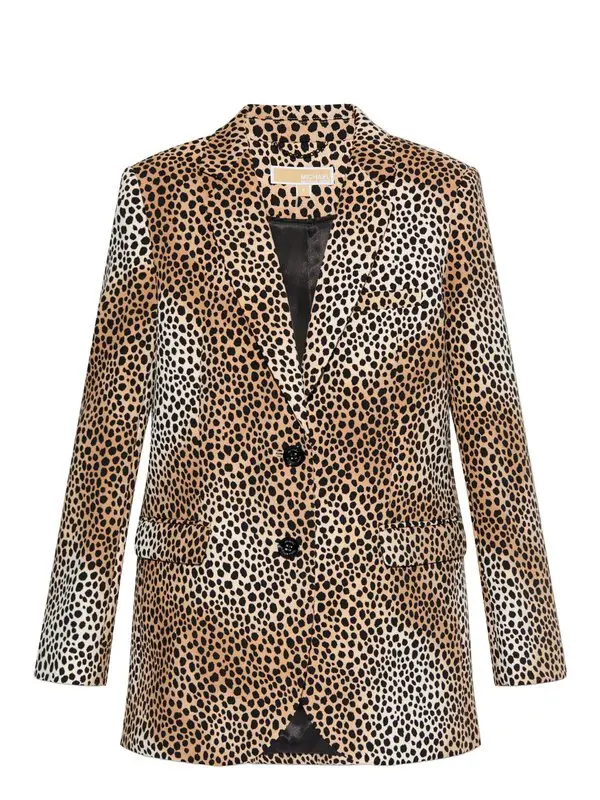 Michael Kors Animal Print Blazer - Beige