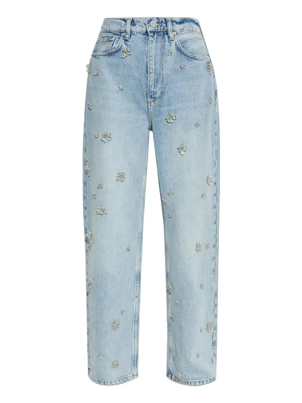 ALLSAINTS Jeans With Appliqués - Light Blue