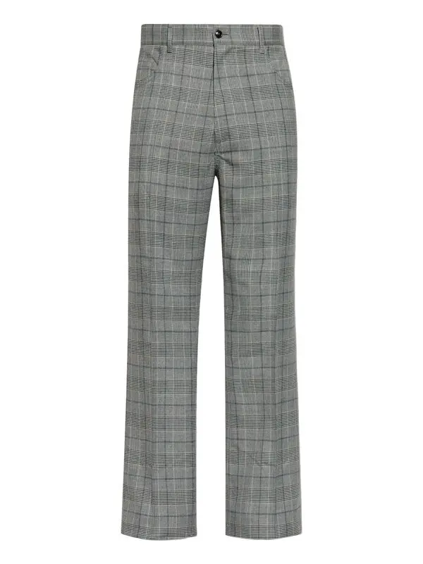 Amiri Plaid Patterned Trousers - Grey