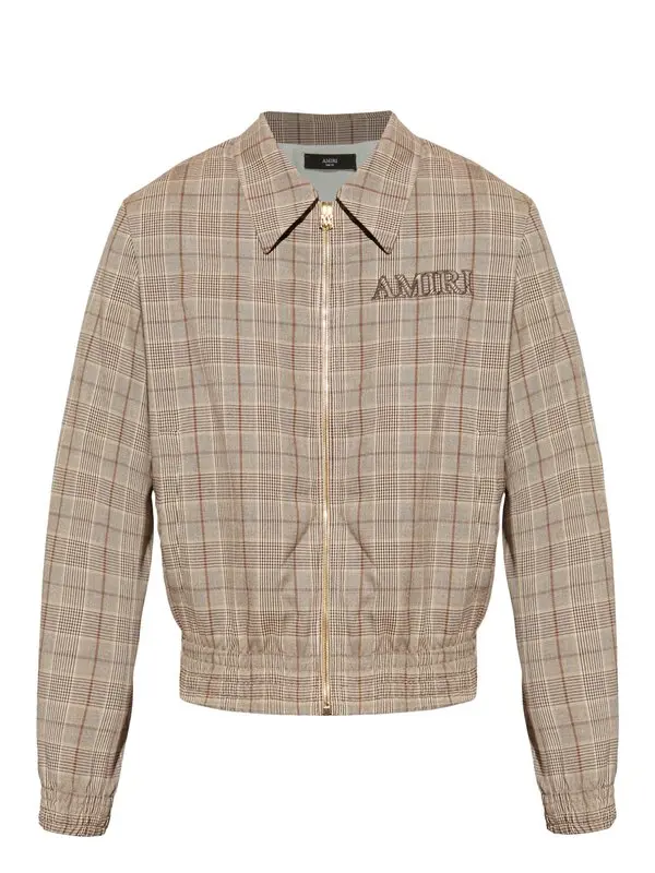 Amiri Plaid Pattern Jacket - Brown