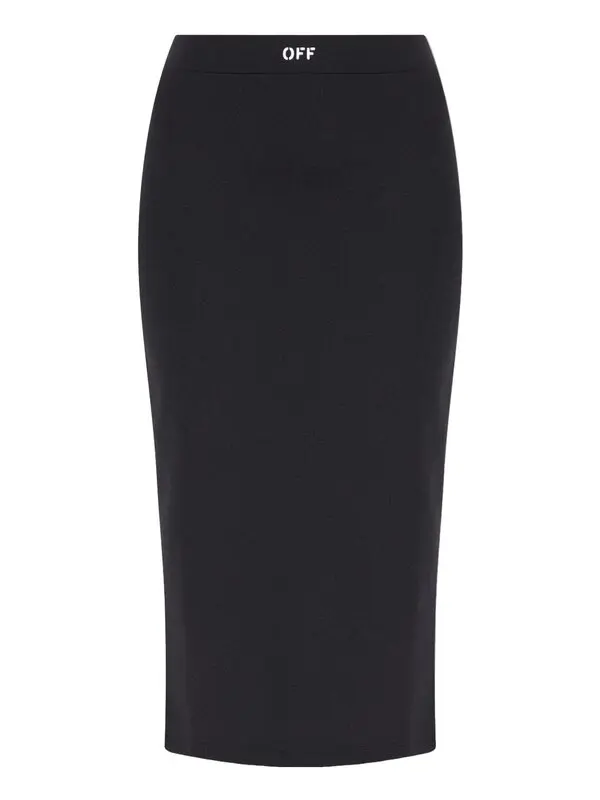 Off-White Pencil Skirt - Black