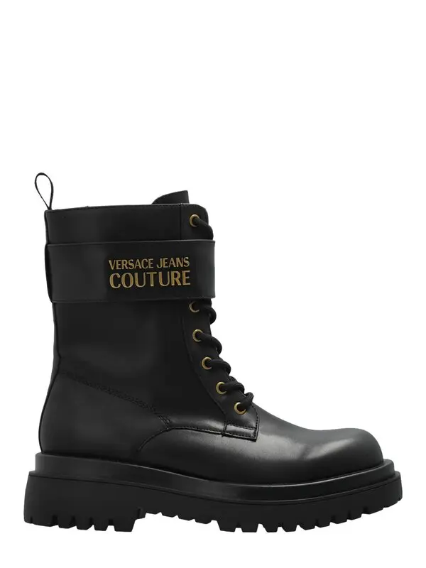 Versace Eco-leather Trekking Boots - Black