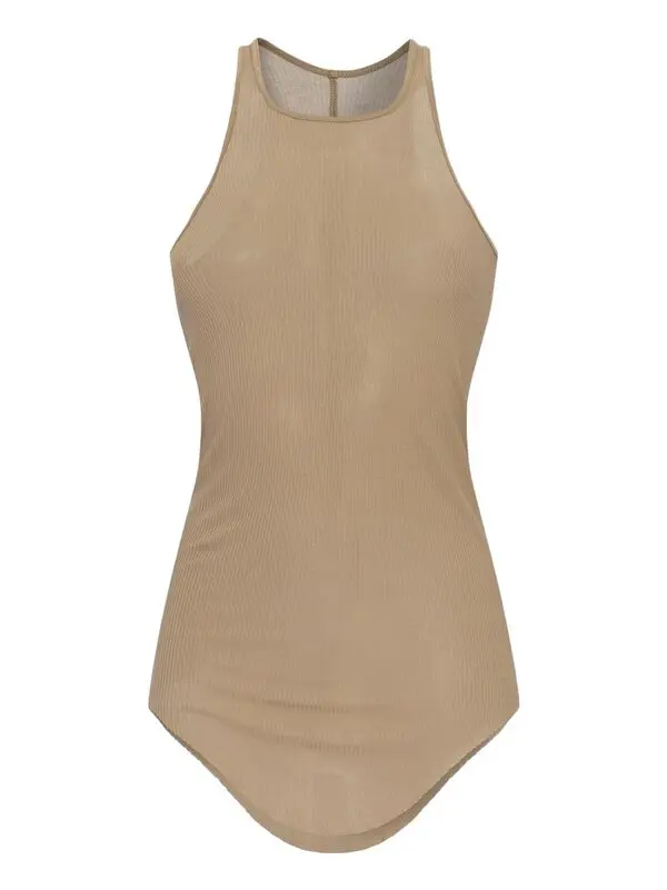 Rick Owens Ribbed Racerback Top - Beige