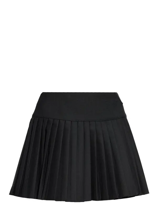 Off-White Short Pleated Skirt - Black