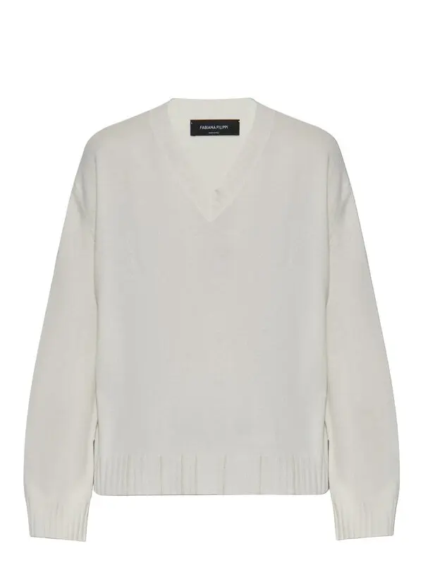 Fabiana Filippi Wool, Silk, And Cashmere Sweater - Cream