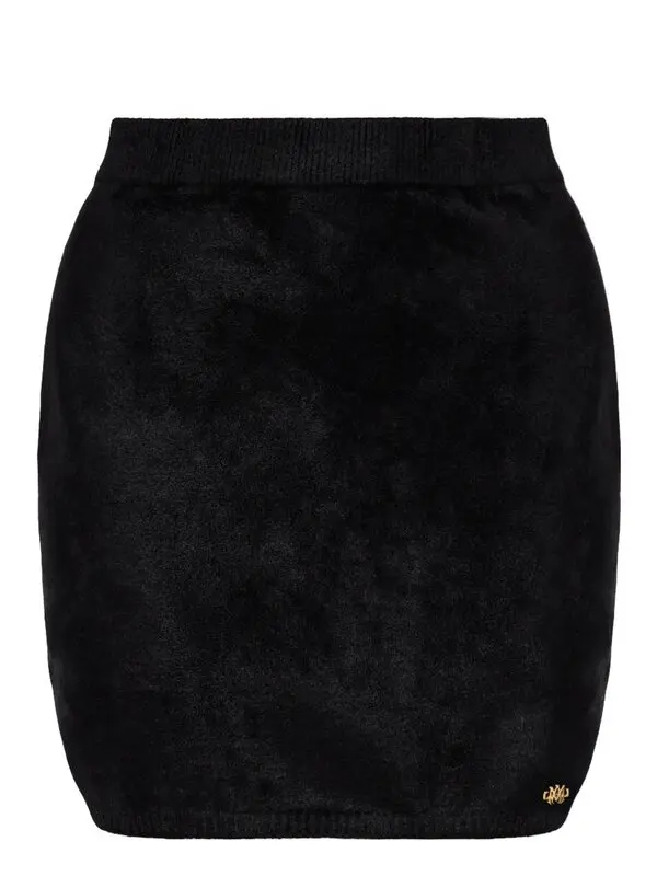 Amiri Short Logo Skirt - Black