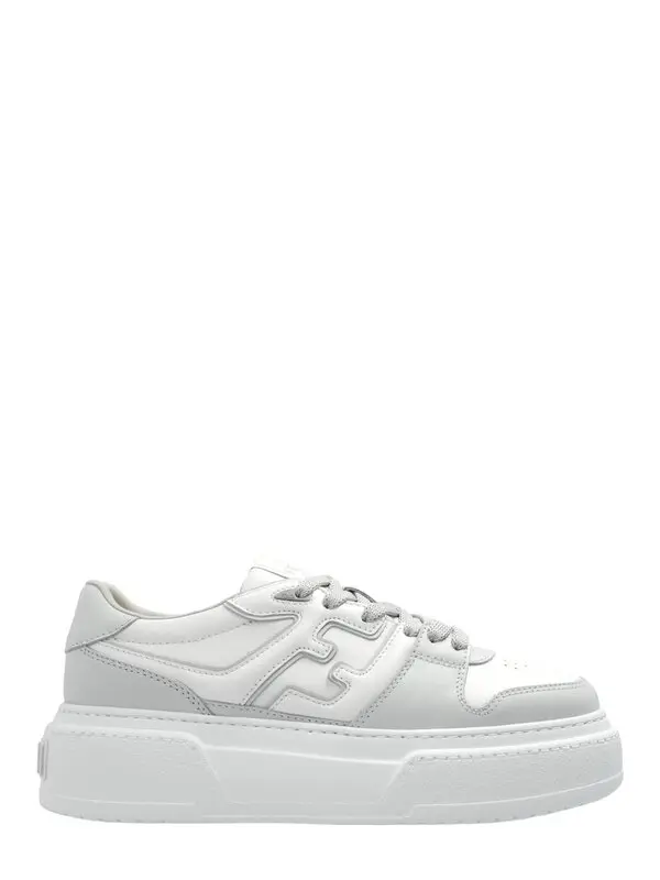 Fendi Match Leather Sneakers - White