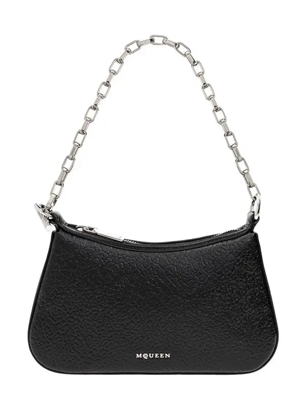 Alexander McQueen Leather T-bar Mini Bag - Black