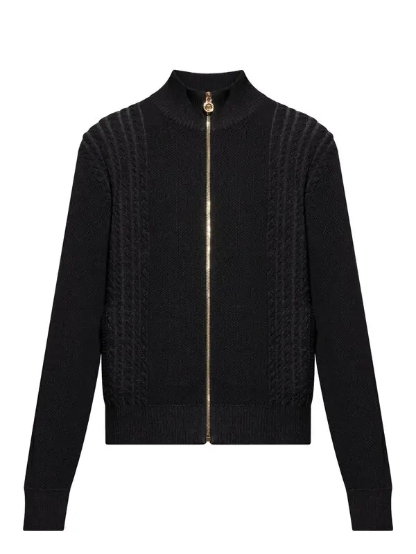 Versace Stand-collar Cardigan - Black