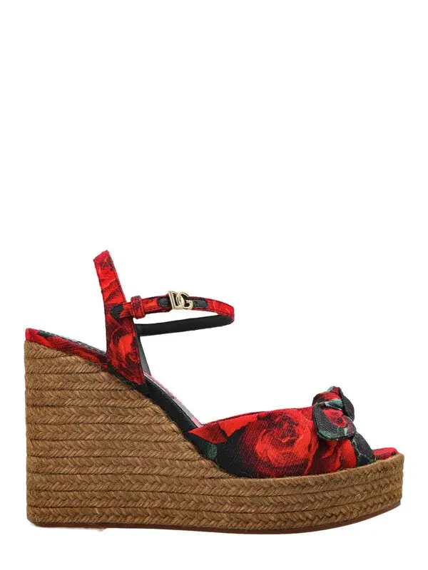 Dolce & Gabbana Wedge Sandals - Red