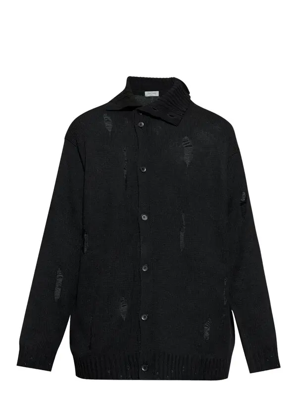 Yohji Yamamoto Wool Cardigan - Black