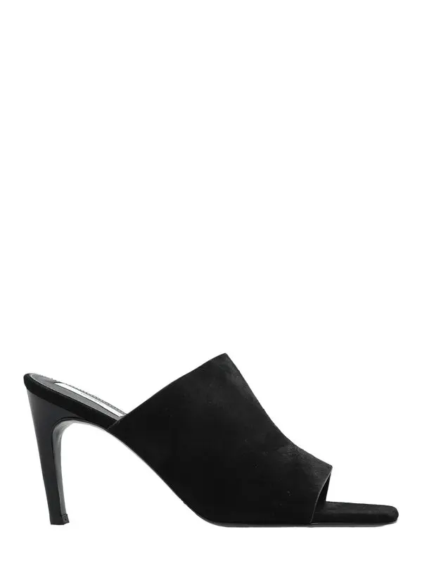 TOTEME Suede Heeled Mules - Black