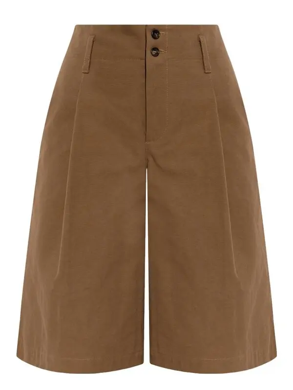 Chloé High-waisted Bermuda Shorts - Brown