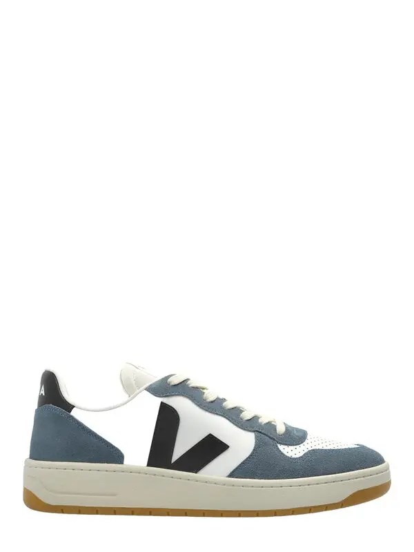 VEJA V-10 Prime Leather Sneakers - Blue