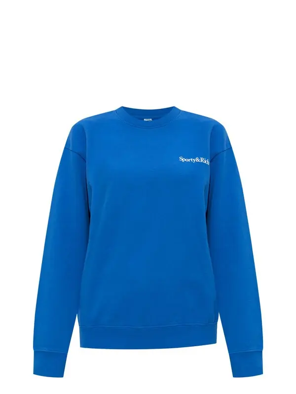 SPORTY & RICH Health Is Wealth Sweatshirt - Blue