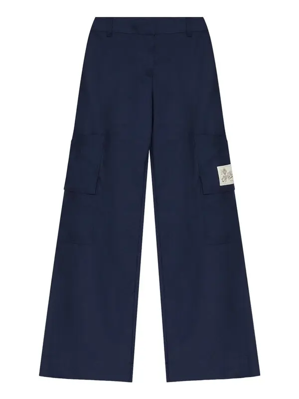 Off-White Navy Cargo Trousers - Navy Blue